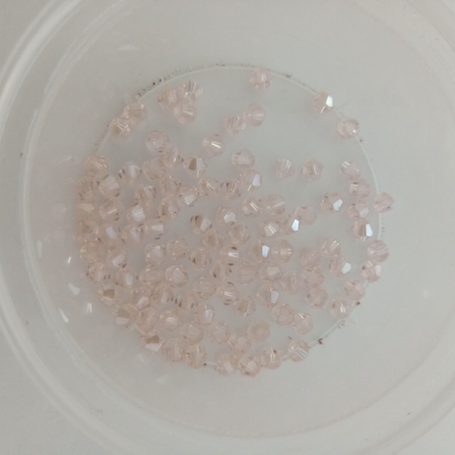 95pcs 4mm Misty Rose AB Glass Bicone Beads Pink Jewellery AUS Free ...