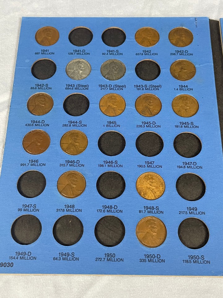 Vintage Lincoln Cents Collection 1941 to 1974 Book Number 2 with ...