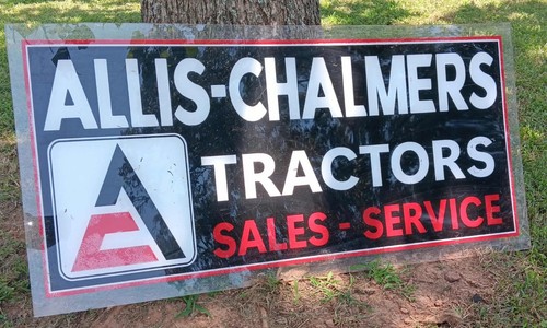 Vintage Allis Chalmers Sign - Vintage Tractor Sign - Vintage Farm Sign ...