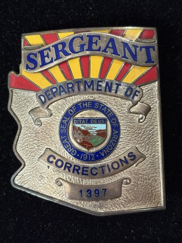 2x2.25 Arizona Dept Of Corrections Sergeant Badge Brooch (103) | eBay