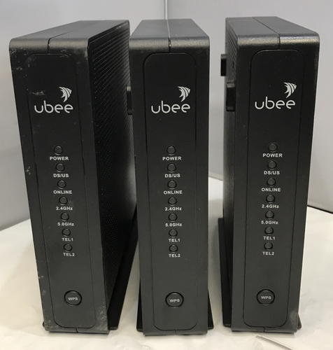 Lot of 3 Altice Ubee UBC1322 Wireless 4-Port Voice Router Modem | eBay