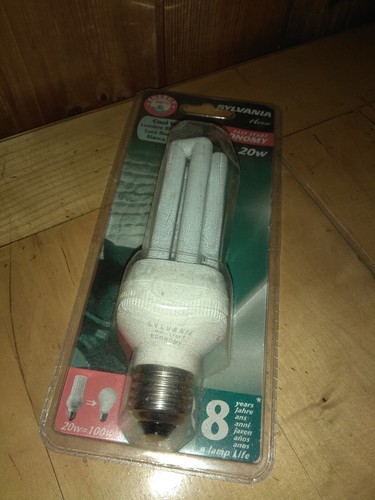 Ampoule SYLVANIA 20W/100 E27 Mini-Linx T Economy Fast Start Cool Blanc UK Made 5410288272726 | eBay