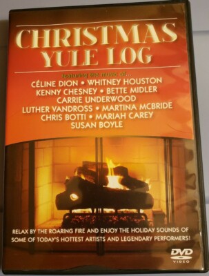 Christmas Yule Log (DVD, 2011) Celine Dion, Whitney Houston FREE ...