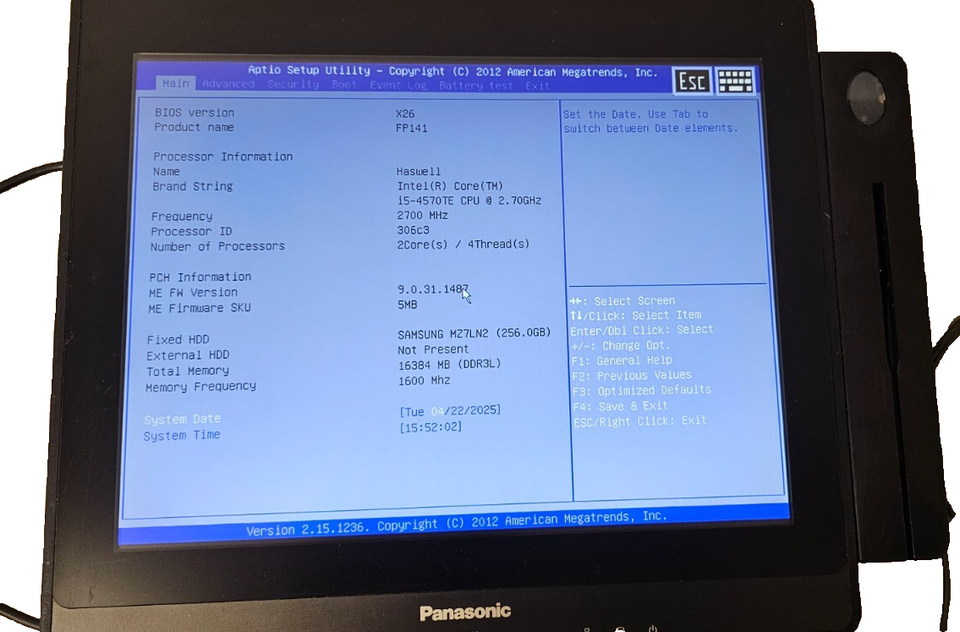 Panasonic JS-970WP JS970WP Touchscreen POS Terminal, 2.7Ghz, 16GB ...