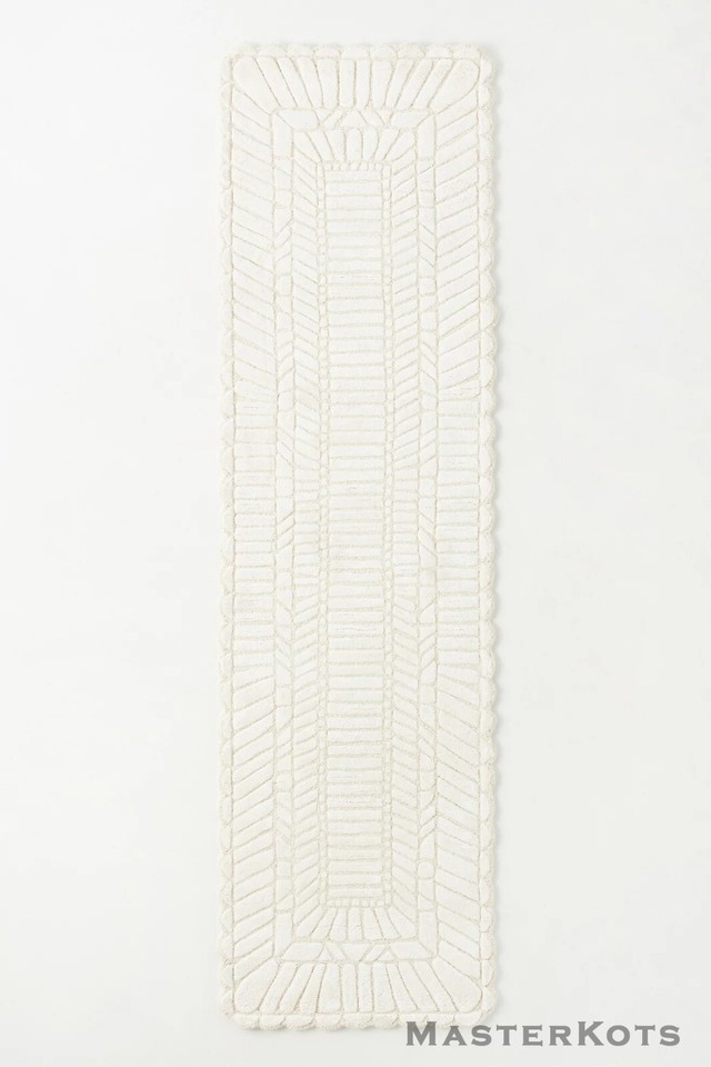 Brighton Ivory Modern Thick Hand-Tufted 100% Wool Area Rug Carpet | eBay