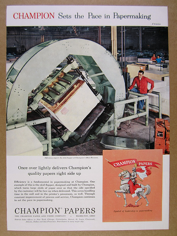 1956 Champion Papers ohio division skid flopper photo vintage print Ad ...