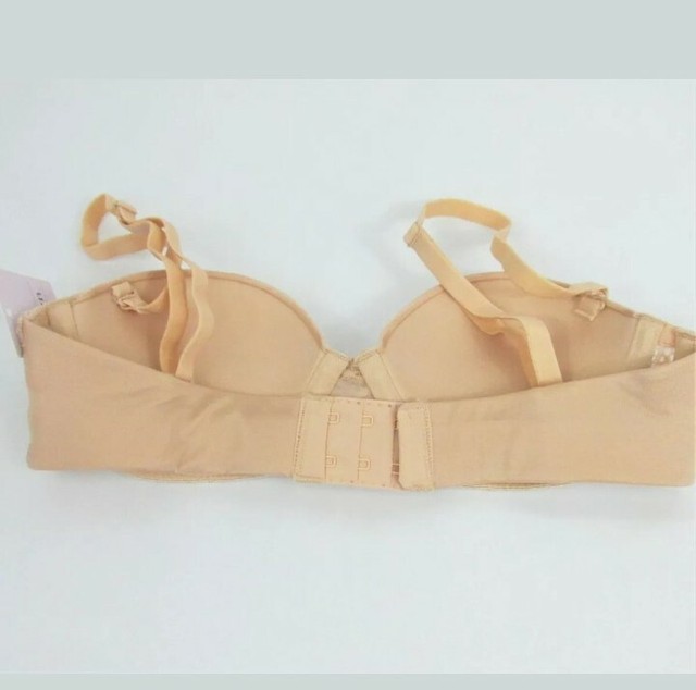 2x Auden Womens Push up Strapless Bras 32aa Soft Beige Lace Convertible ...