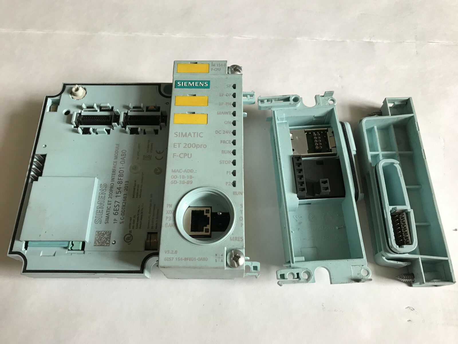 SIEMENS 6ES7 154-8FB01-0AB0,SIMATIC ET 200PRO F-CPU INTERFACE MODULE,SN ...