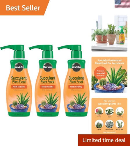Instant Plant Growth Solution - 3-Pack Succulent Food for Indoor ...