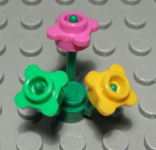 Lego Pflanze Blume Grün Rosa Dunkelgelb Friends 2 Stück (1008) | eBay