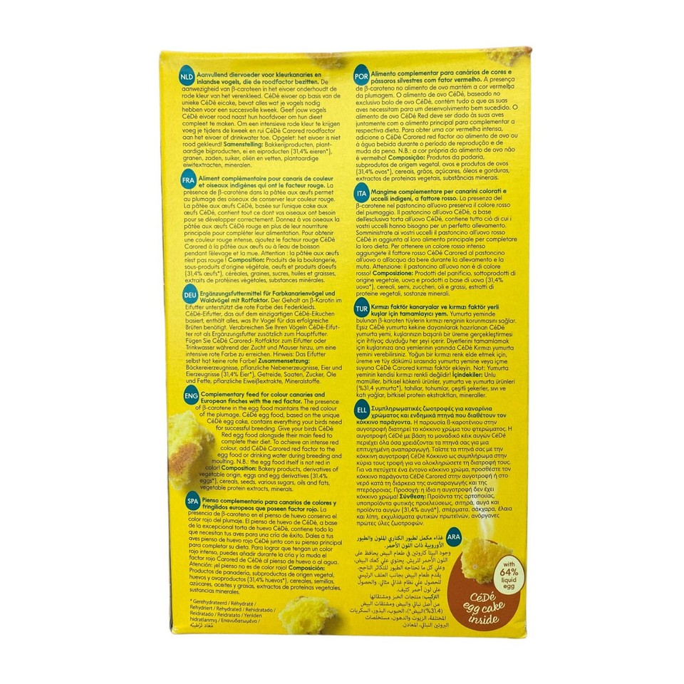 Cédé Red Factor Canary Food 1KG, Red Color Enhancement, Nutritional ...