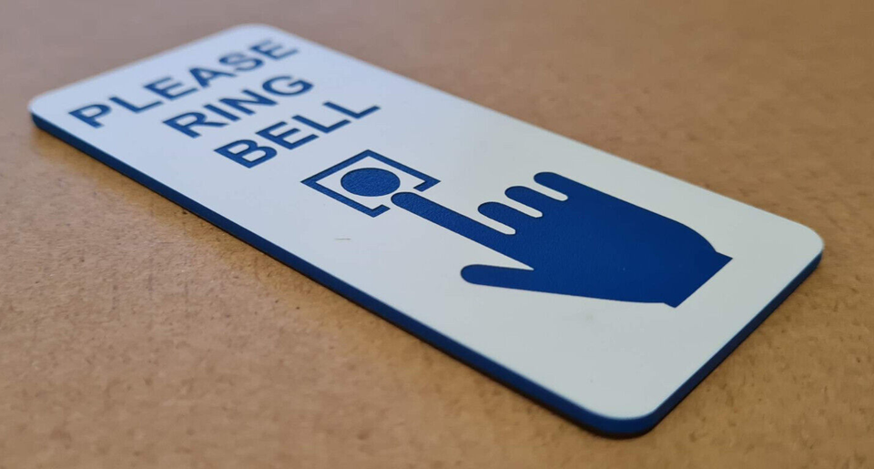 Please Ring Bell Sign Plaque Door Doorbell Buzzer Push Button Intercom ...