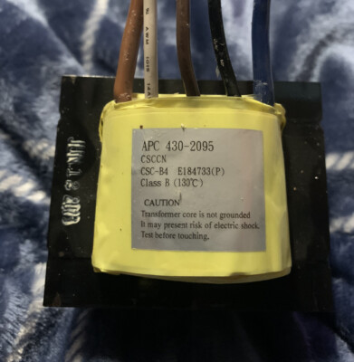 APC Transformer, 430-2095 Class B (130*C) CSCCN, CSC-B4, E184733(P ) | eBay