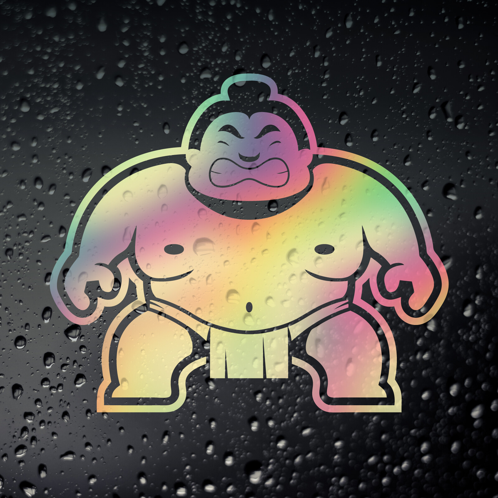 Sumo JDM Gold Oil Slick Car Sticker, JAP Japanese Kanjo R32 R33 350z ...