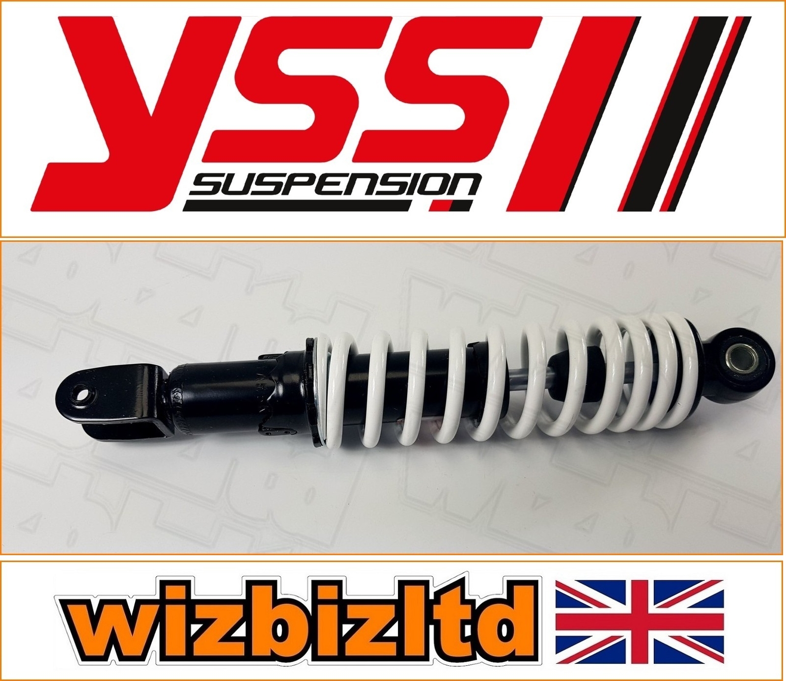 YSS White Adjustable Rear Mono Shock Absorber For Kymco Scout 50 1997 ...