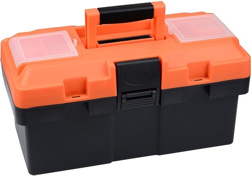 Heavy Duty Plastic Tool Box 14” - Small Top Accessory Boxes - Grip ...
