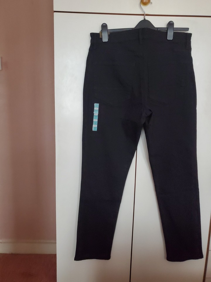 Mens Black Denim Jeans 34R Slimfit | eBay UK