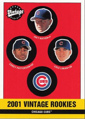 2001 Upper Deck Vintage Corey Patterson/Joey Nation/Cole Liniak Chicago ...