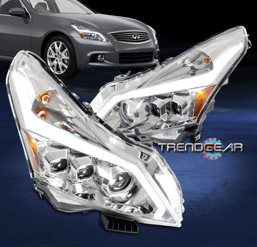 For 2010-2013 G37 Sedan 4Dr LED Sequential Projector Headlight Lamp ...