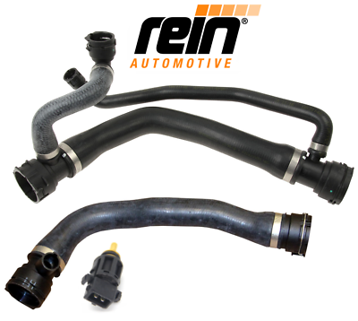 Upper & Lower Radiator Hose + Sensor Original Rein BMW 550i 650i 2006 ...