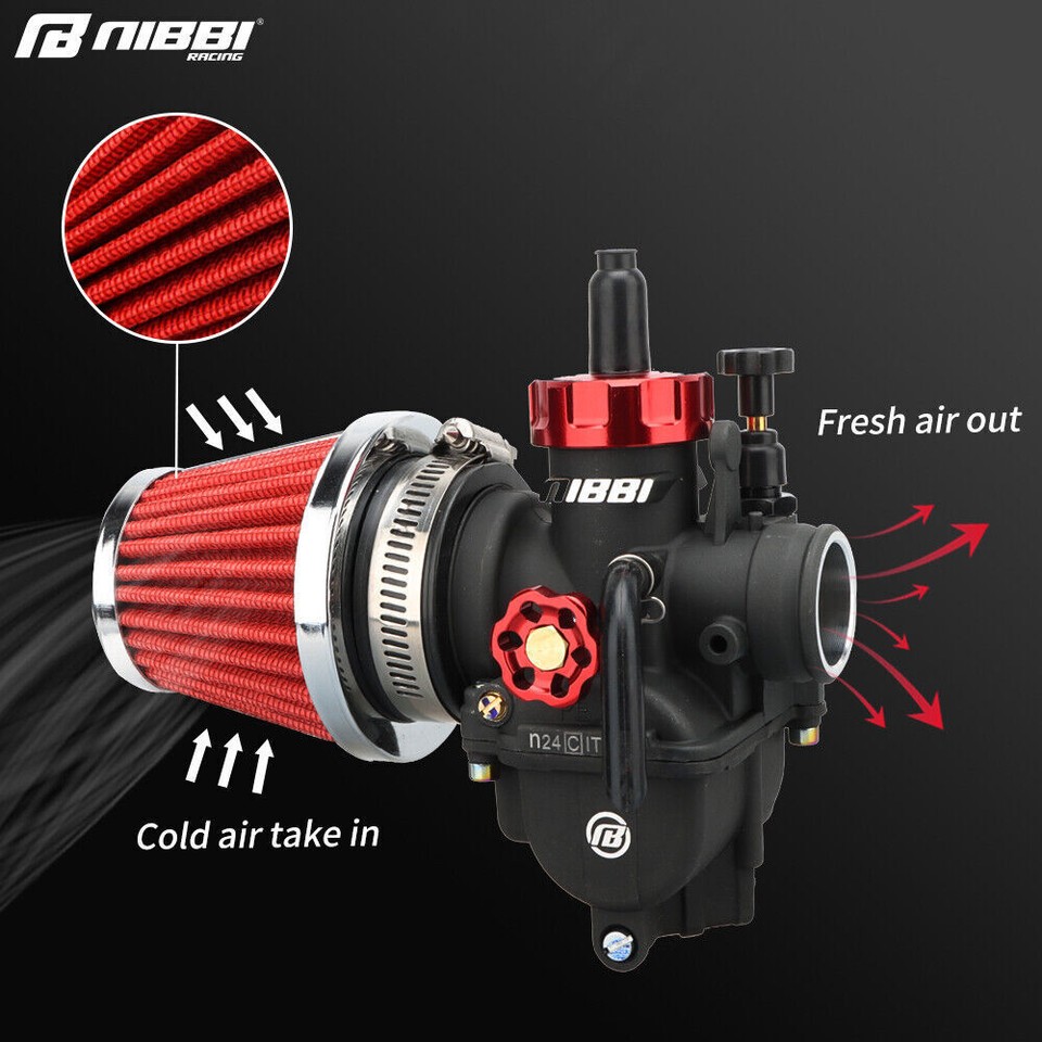 NIBBI 2pcs 48mm Washable Tapered Pod Air Filter Cafe Racer Dirt Pit ...