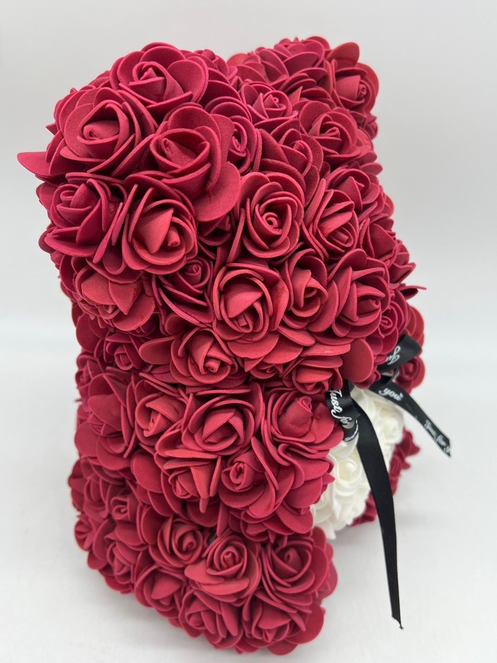 Just For You Faux Rose Flower Teddy Bear Gift | eBay
