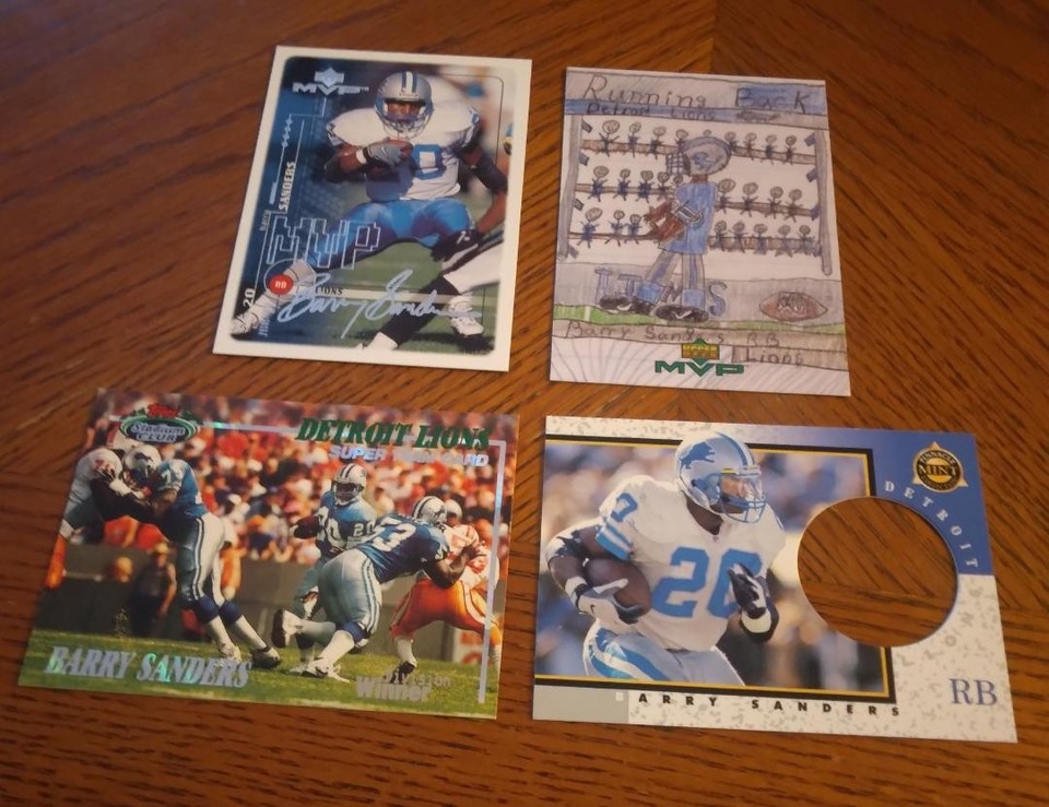 Barry Sanders Insert Oddball lot 36 Different Pro Line Stadium Club ...