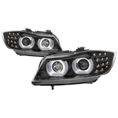 Spyder 09-12 BMW E90 3-Series 4DR Projector Headlights Halogen - LED ...