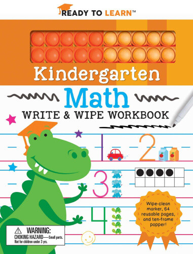 Ready to Learn Kindergarten Math Write & Wipe Workbook with Popper | eBay