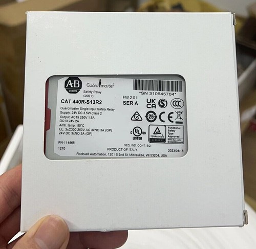 New Allen Bradley 440R-S13R2 SER A Guardmaster Single Input Safety ...