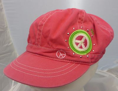 Peace pink Place cap hat adjustable flex fit size 7-8 | eBay