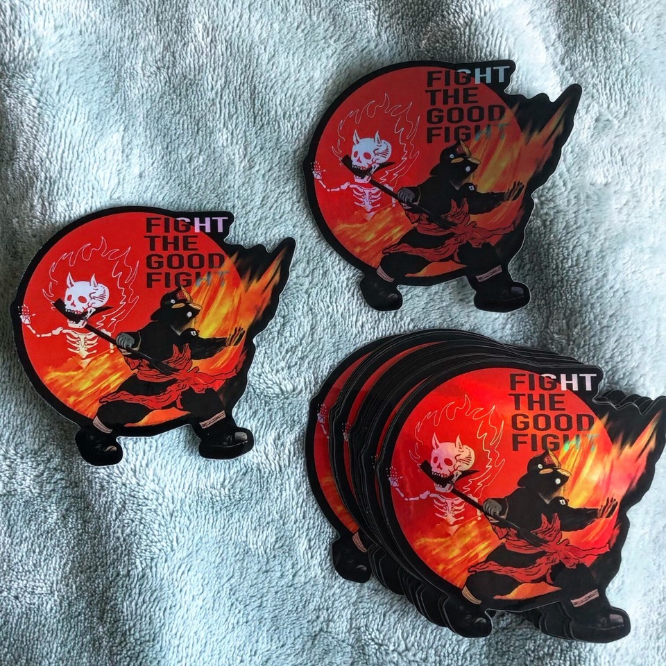 Fight The Good Fight “HOOLIGAN MEET DEMON” Sticker HOLOGRAPHIC STICKER ...