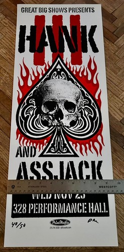 Hank 3 III Assjack Hand Pulled Original Concert Poster Nashville ...
