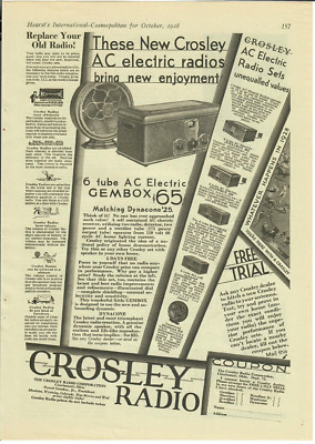1928 Crosley Radio Vintage Print Ad AC Electric Radios Bring New ...