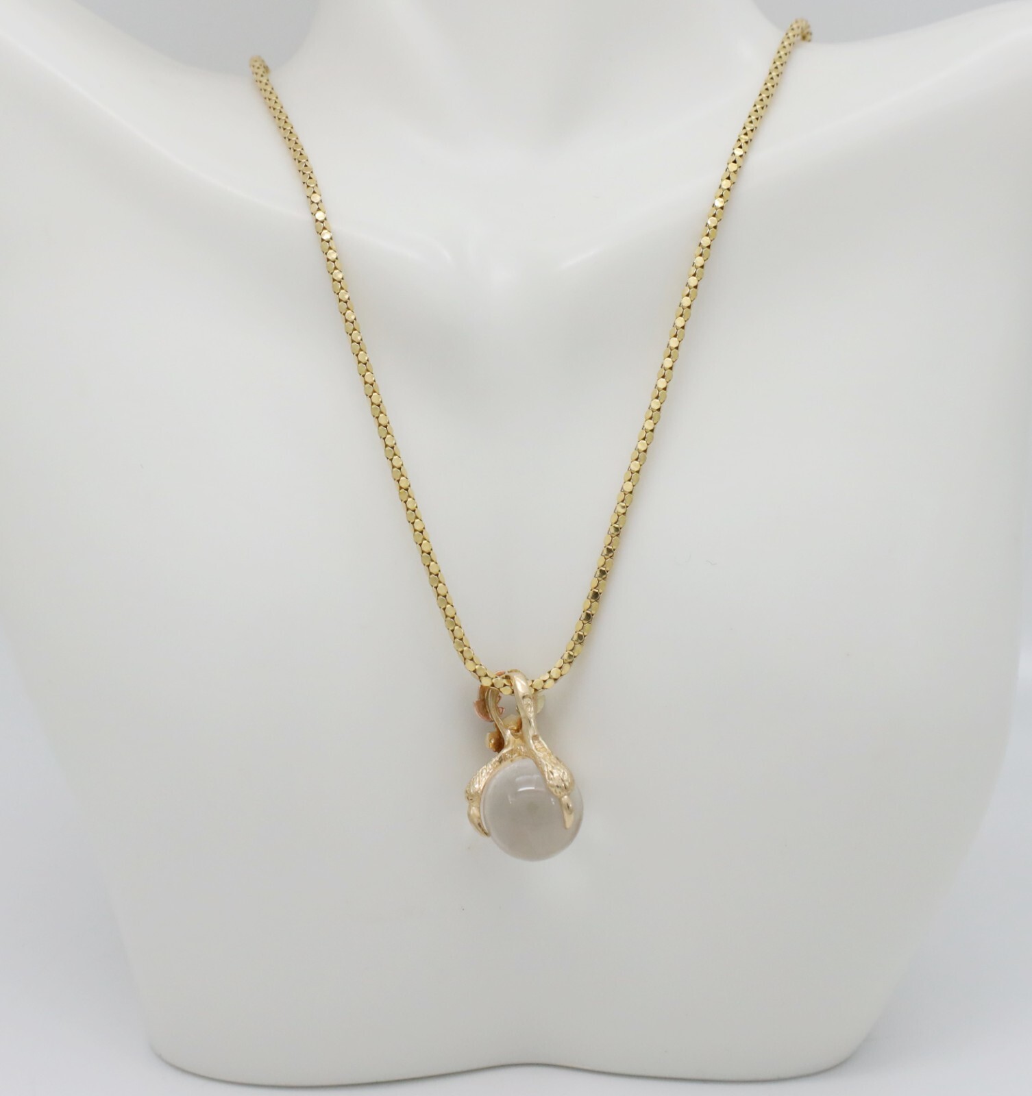 14k Harley Davidson Gold Claw & Crystal Ball Pendant and Chain, 18.5 ...