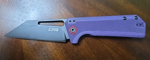 CJRB Ruffian Linerlock Folding Knife 3" AR-RPM9 Steel Blade Purple G-10 ...