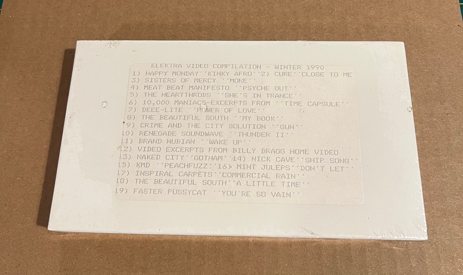 Elektra Video Compilation 1990 RARE promo VHS video [Cure, Deee-Lite ...