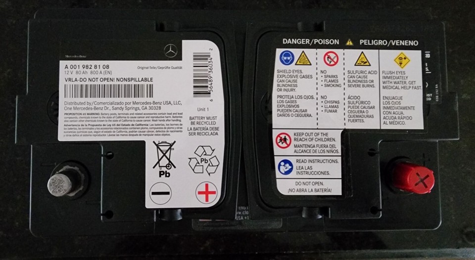 2024 NEW/OEM BMW 61212353812 61215A40E29 AGM BMW BATTERY 92AH CCA850 ...