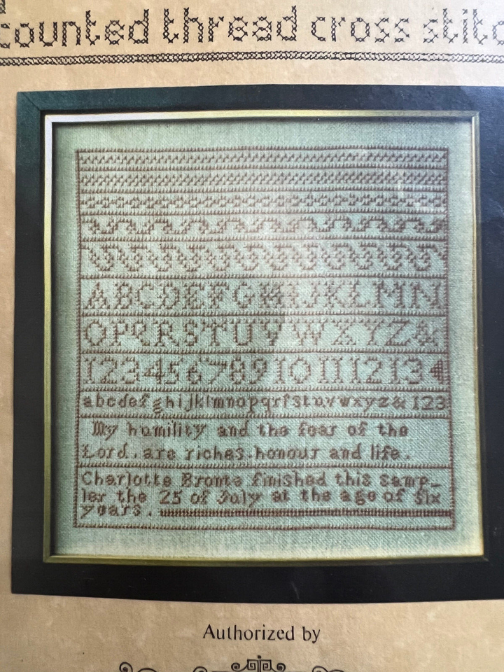 Moira Blackburn Samplers- Charlotte Bronte Reproduction Sampler Chart ...