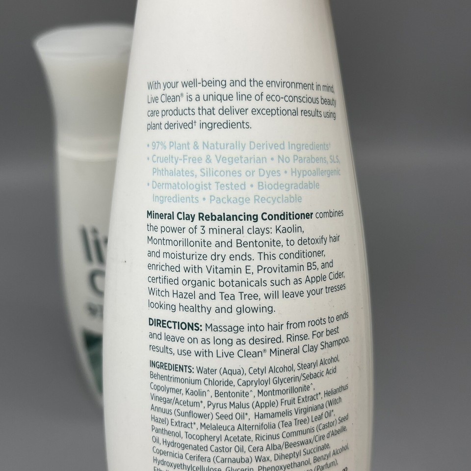 Live Clean Mineral Clay Rebalancing Conditioner 12 Fl x 2 Pack | eBay