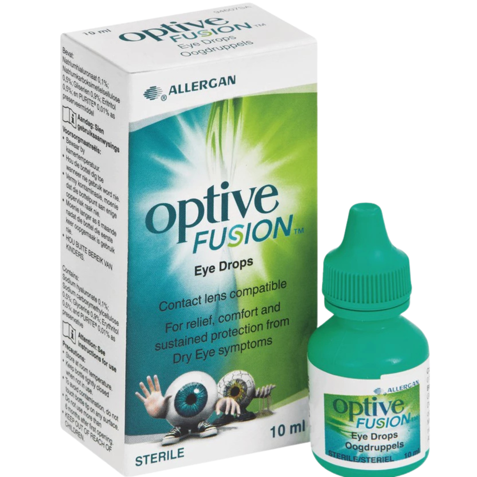 10 X Optive Fusion Lubricant Eye Drop Preservative Free Dry Eye Relief ...