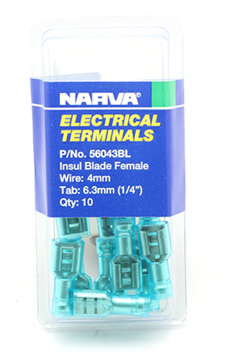 2x 10Pcs Narva ELECTRICAL TERMINAL FEMALE BLADE CONNECTORS 4mm ...