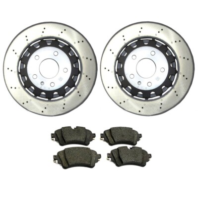 SHW OEM Rear Brake Kit 330mm Disc Rotors Genuine Pads For Audi RS5 ...