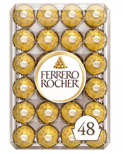 ferrero rocher chocolate hazelnut 48 count premium candy gift box bulk ...