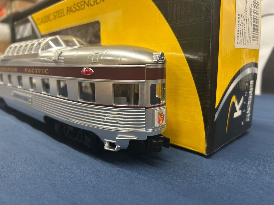 K-line Aluminum Canadian Pacific 15” Dome Observation Passenger Car ...