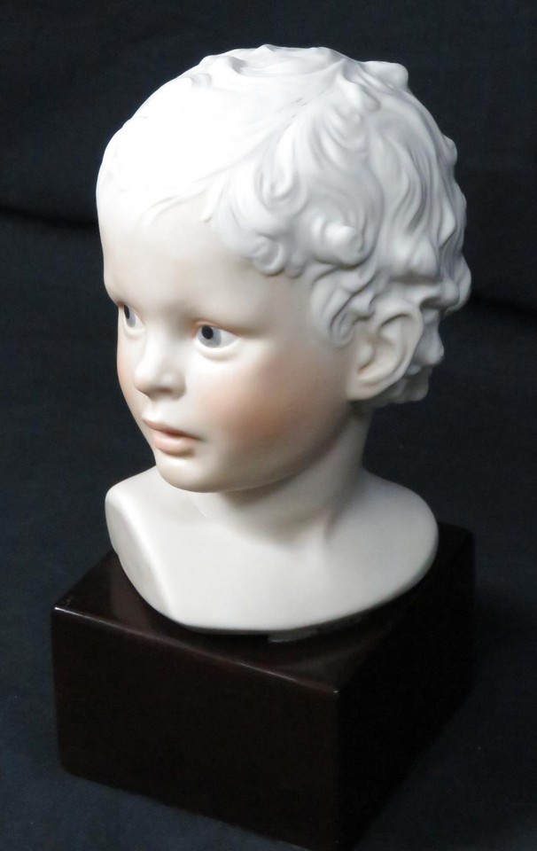 Lot of 3 Cybis Figurines Magnolia Flower, Eros Child Bust, Logo Plaque ...