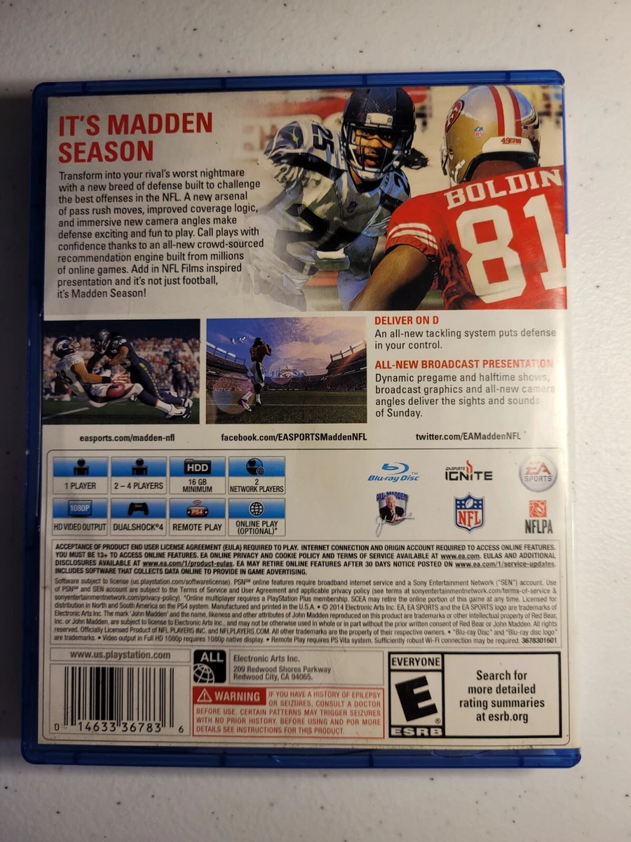Playstation 4 Graphics Madden