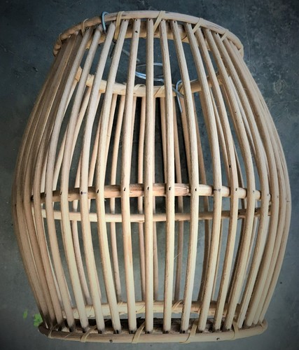 Natural Rattan Lamp Shade cane wicker hanging Pendant Light fitting 48 ...