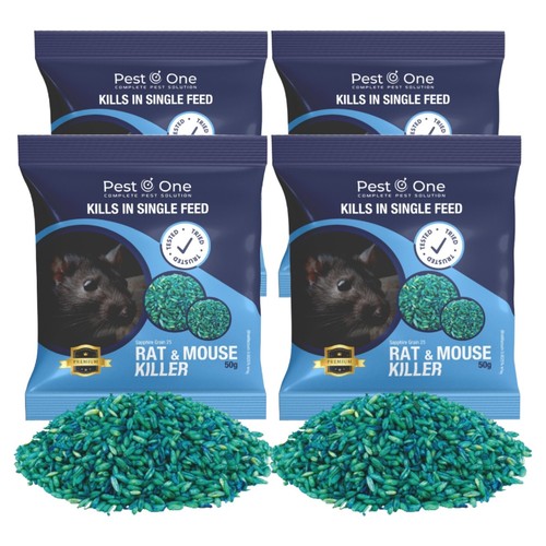 2/4x 50g Rat Killer Mouse Killer Poison Rodent Block Bait Killer Strong ...