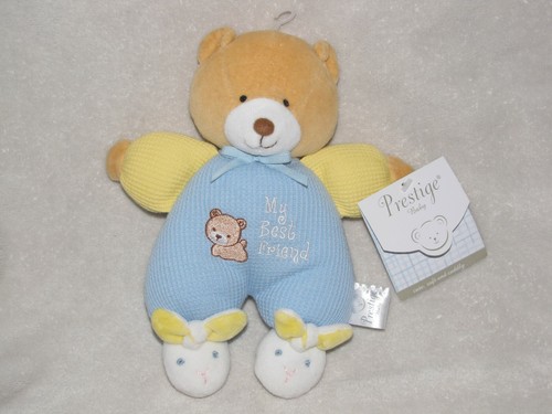 Prestige Stuffed Plush My Best Friend Teddy Bear Blue Yellow Thermal ...
